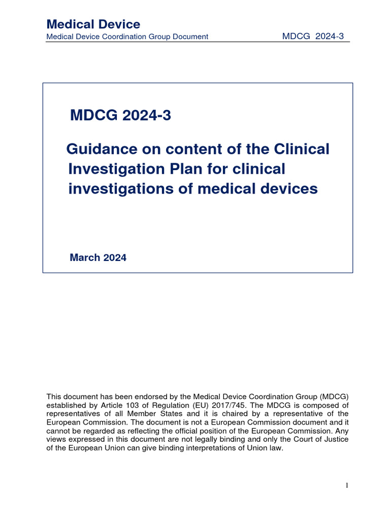 MDCG 2024-3 en 0 | PDF | Medical Device | Risk