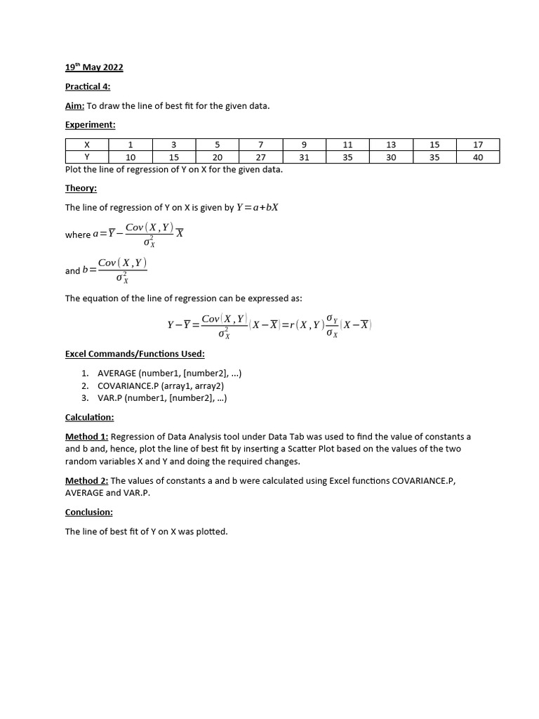 Practical 4 5 | PDF | Regression Analysis | Linear Regression