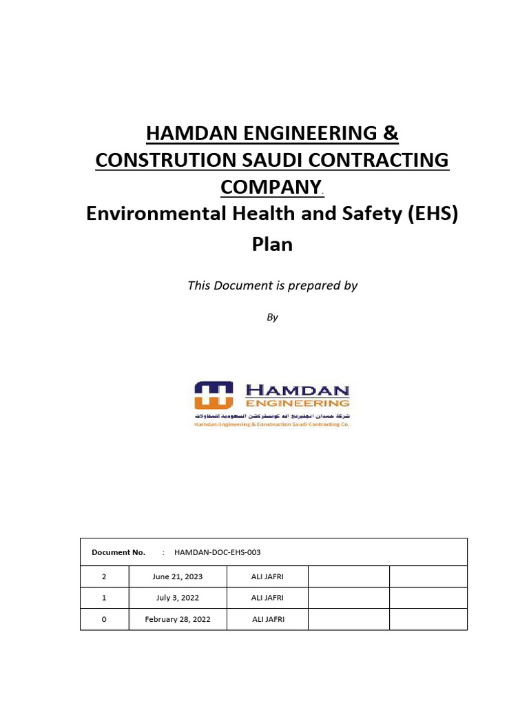 Hamdan Saudi EHS Plan | PDF | Hazards | Hyperthermia
