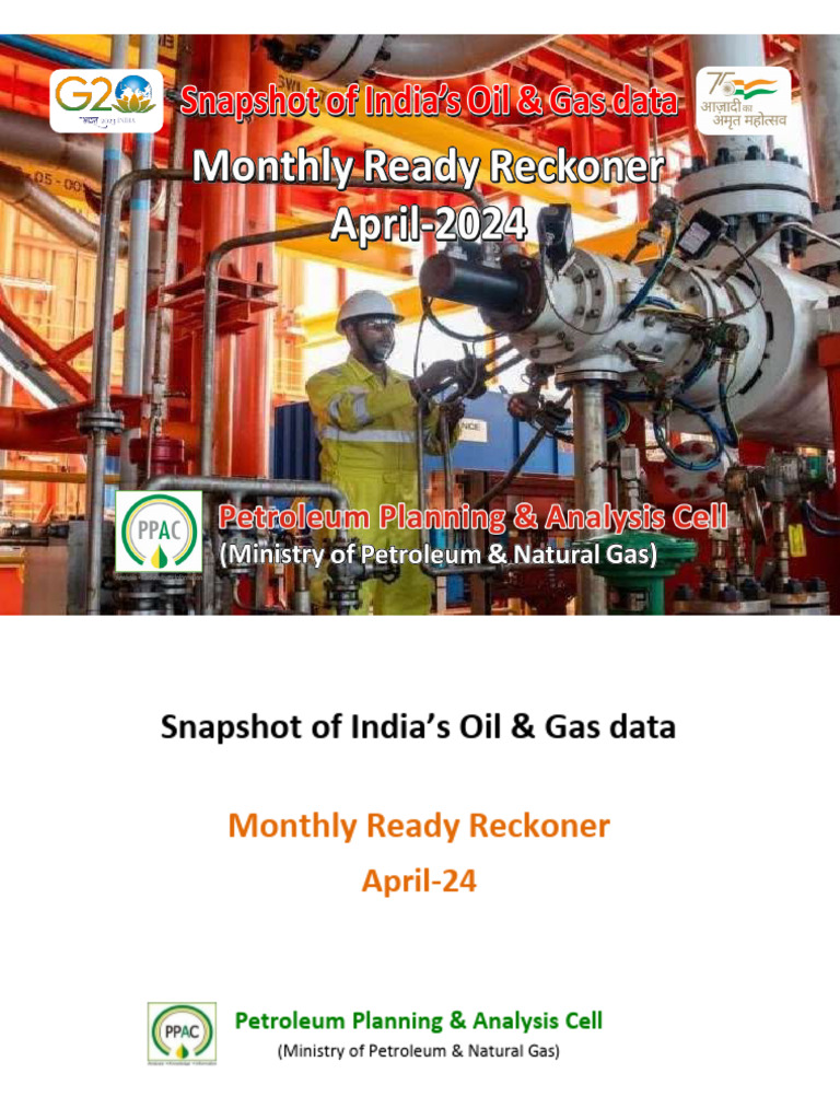 Snaapshot of India Oil and Gas Data April 2024 Web Upload | PDF ...