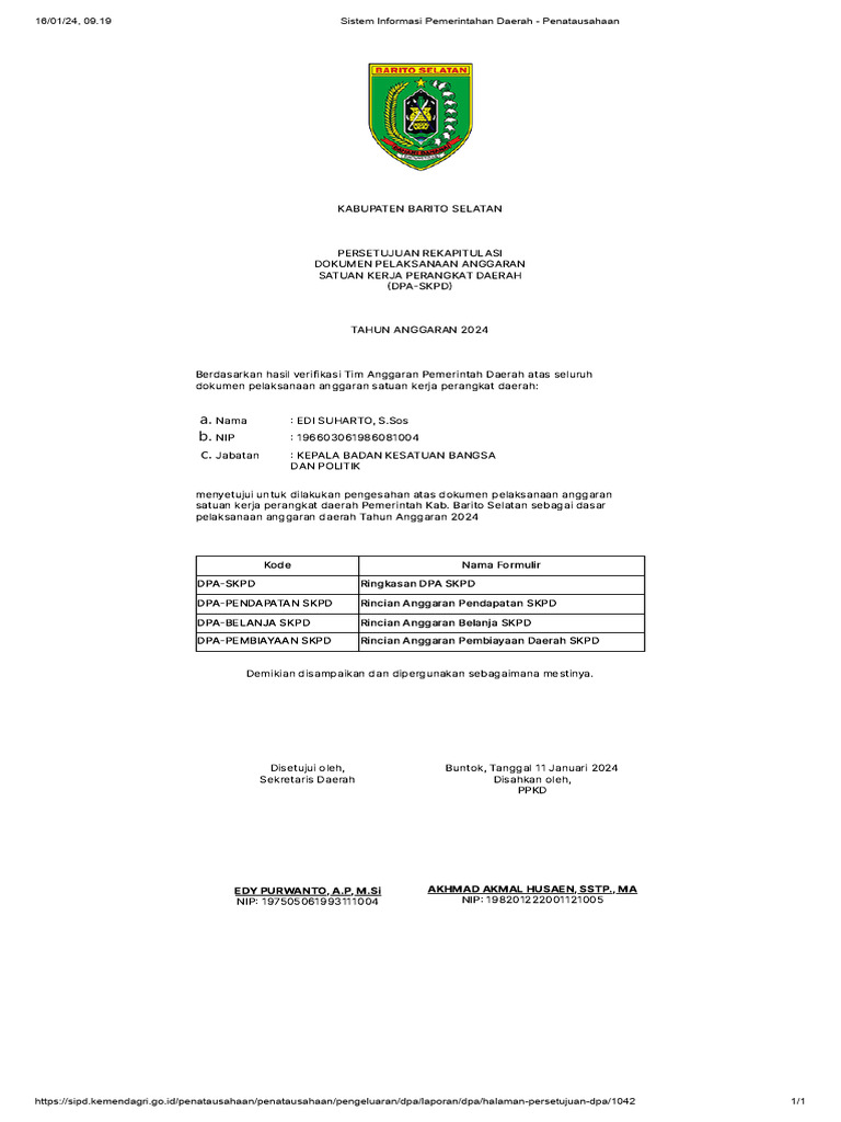 Dpa Kesbangpol 2024 | PDF