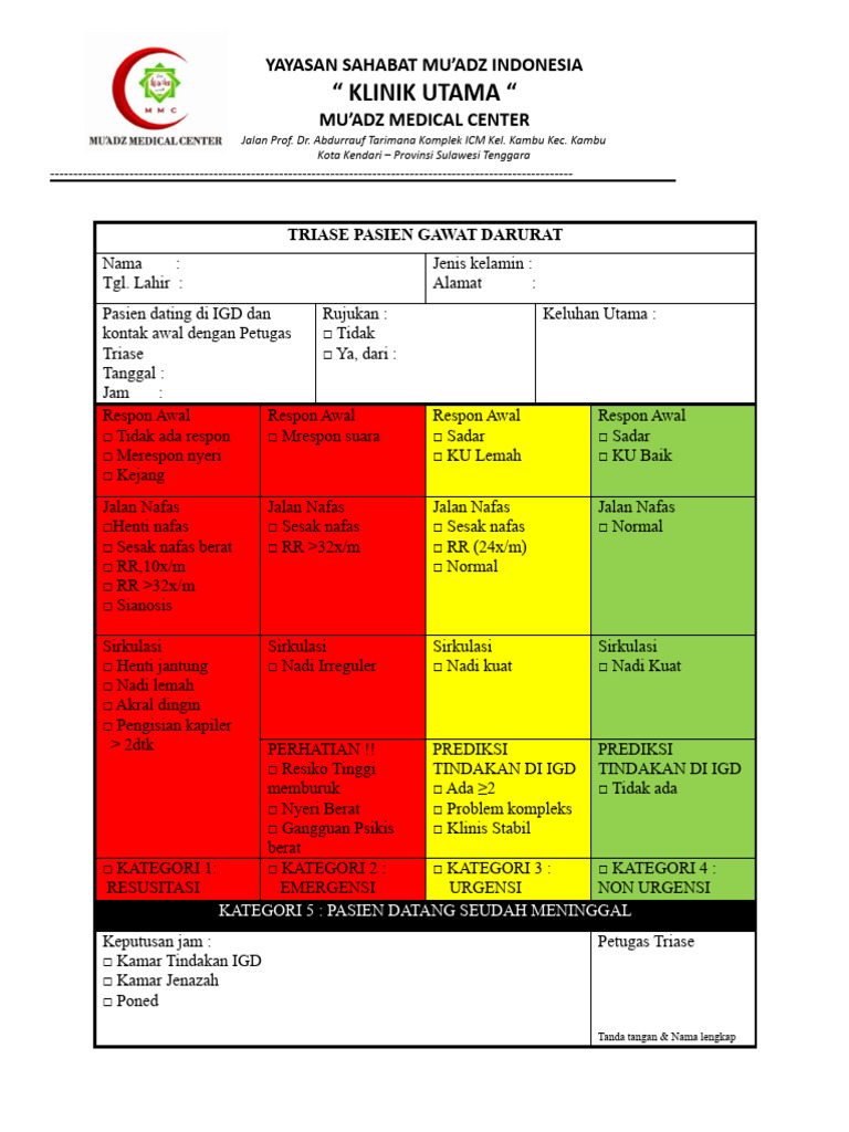 Triase Pasien Gawat Darurat Dan Skrining Visual Pdf
