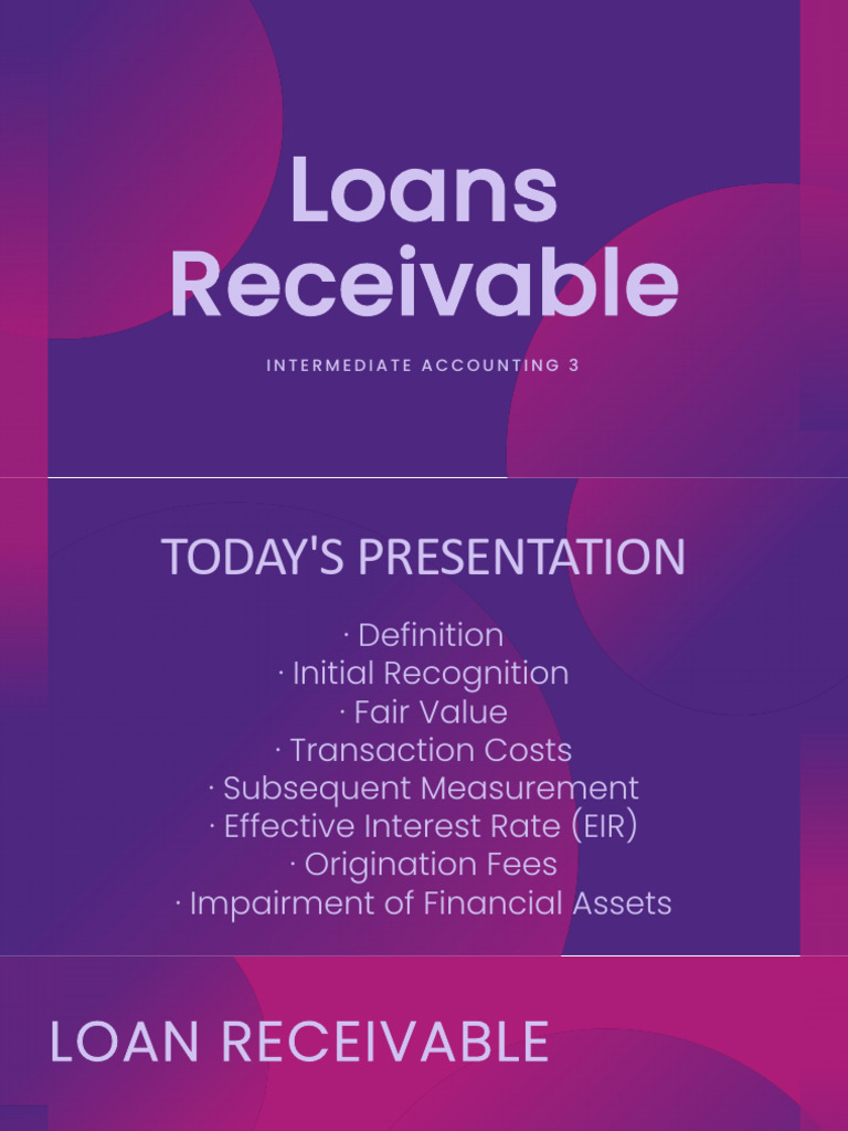 Chapter 7 - Loans Receivable | PDF | Loans | Interest