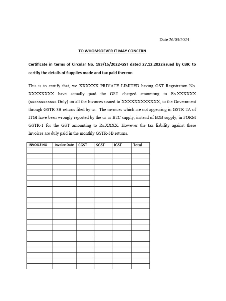 GST Compliance Certification | PDF