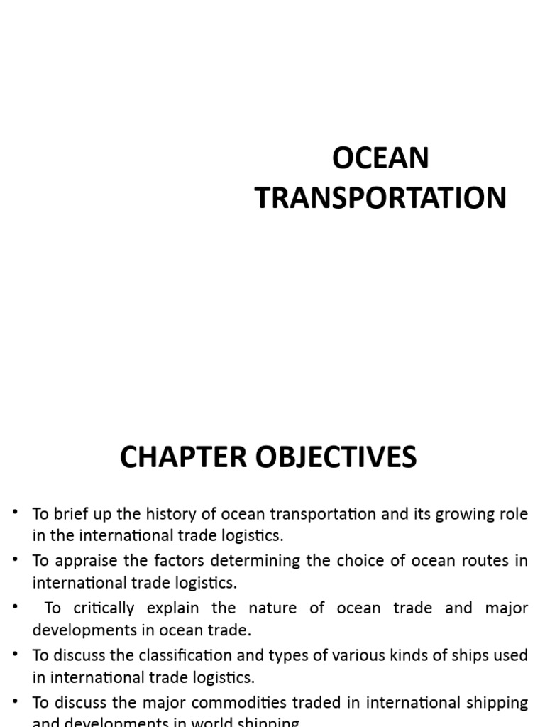 Powerpoint-Slides Chapter 14 | PDF | Ships | Transport