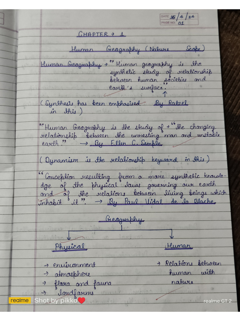 Geography CH-1 Notes | PDF