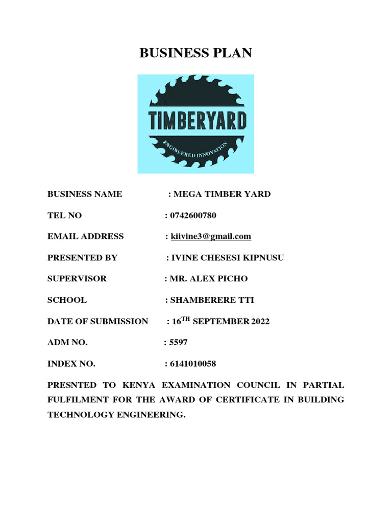 B Plan Timber Yard | PDF | Procurement | Working Capital