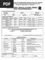 Sticker Application Form 2026 | PDF | Identity Document