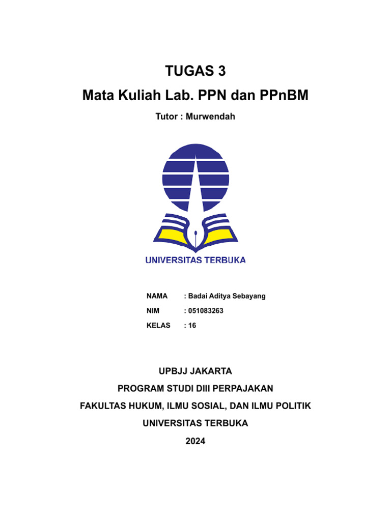 Tugas 3 Lab PPN Dan PPNBM | PDF