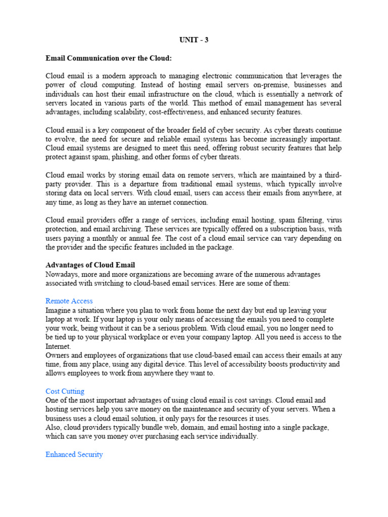 UNIT 3 Cloud Computing | PDF | Cloud Computing | Customer Relationship Management