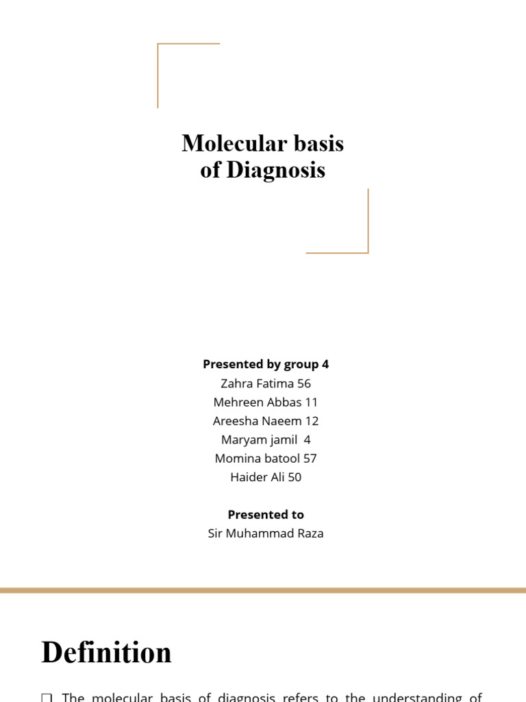 Molecualr Basis of Diagnosis PPT Final | PDF | Polymerase Chain ...