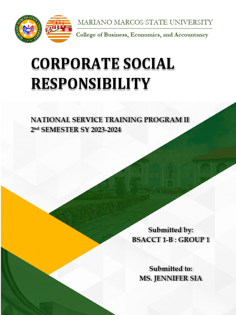 CSR Final Draft Group 1 | PDF | Volunteering | Quality Of Life