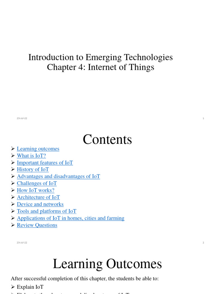 Chapter 4 IoT New | PDF | Internet Of Things | Computer Network