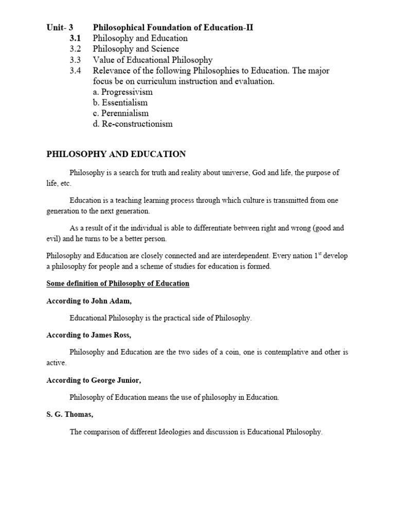 Philosophy's Impact on Education | PDF | Philosophy Of Education | Science