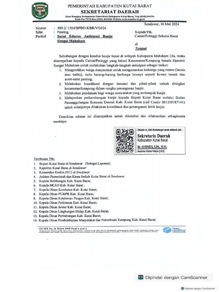 Surat Edaran Banjir Elktronik - Signed | PDF