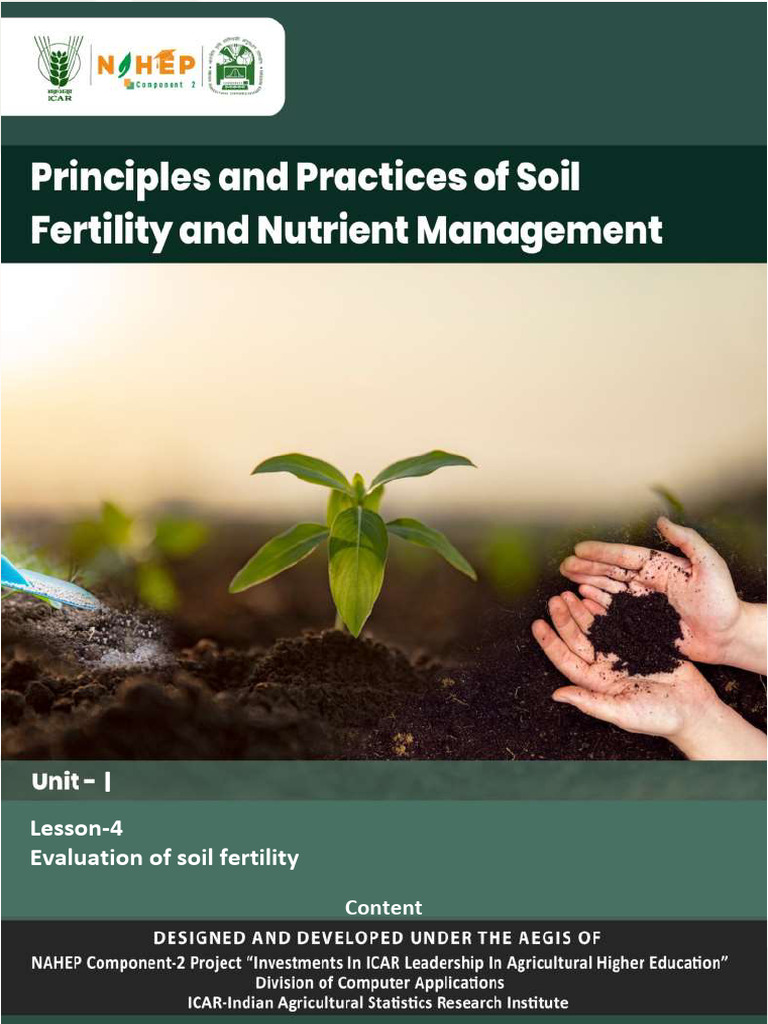 AGRON502 - 31 - Lesson 4 - LContent | PDF | Plant Nutrition | Soil