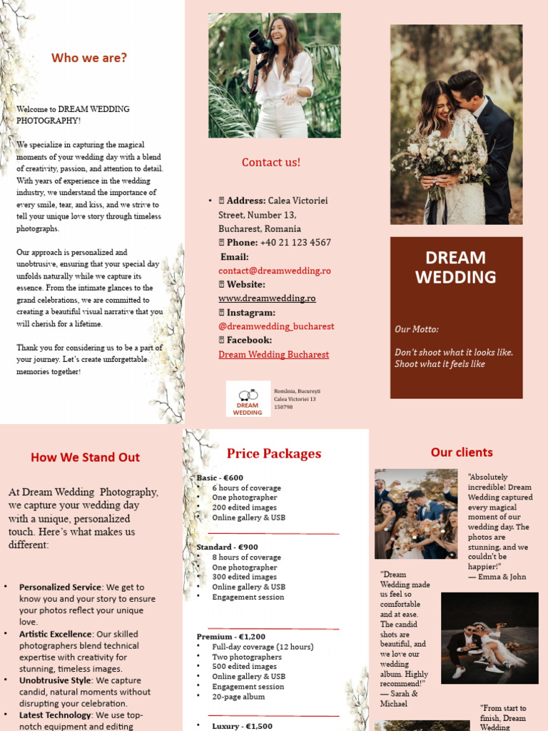 Pliant Engleza | PDF | Wedding Photography