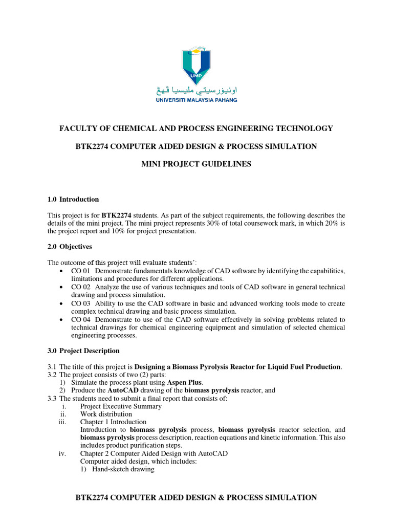Mini Project Guidelines Sem 2 2324 | PDF | Simulation | Computer Aided ...