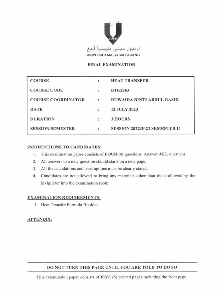 Heat Final Paper | PDF | Heat Transfer | Physical Sciences