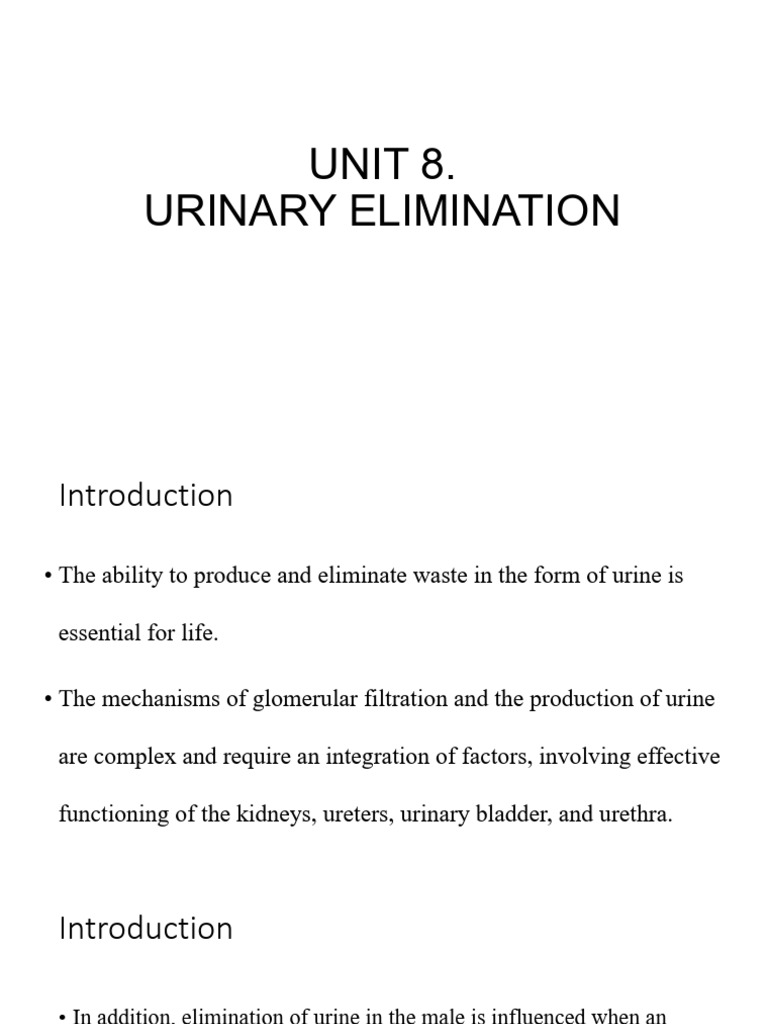 Urinary Elimination Guide | PDF | Urinary Incontinence | Urination