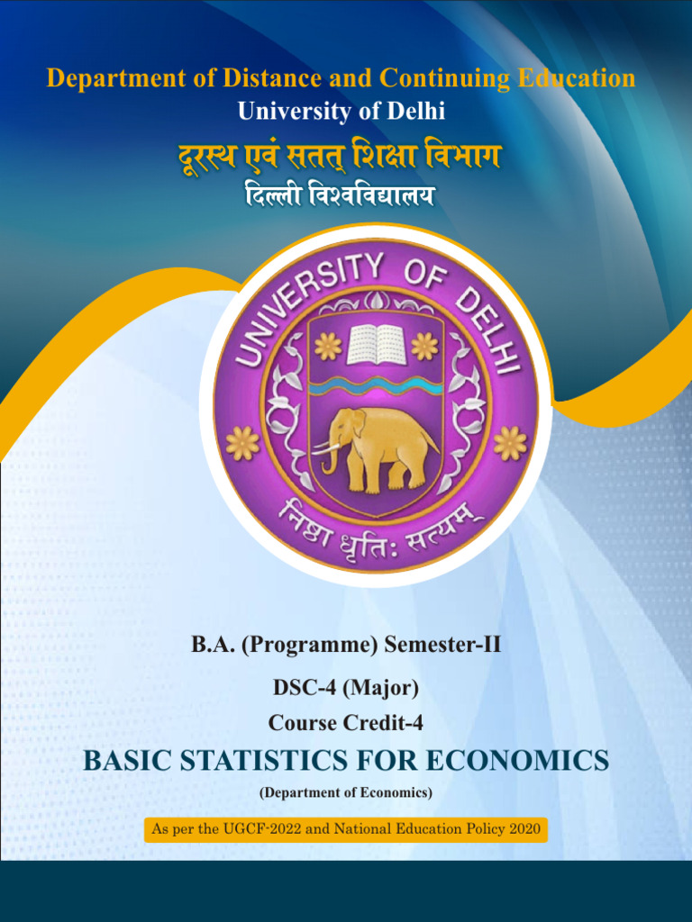 Basic Statistics For Economics | PDF | Statistics | Sampling (Statistics)