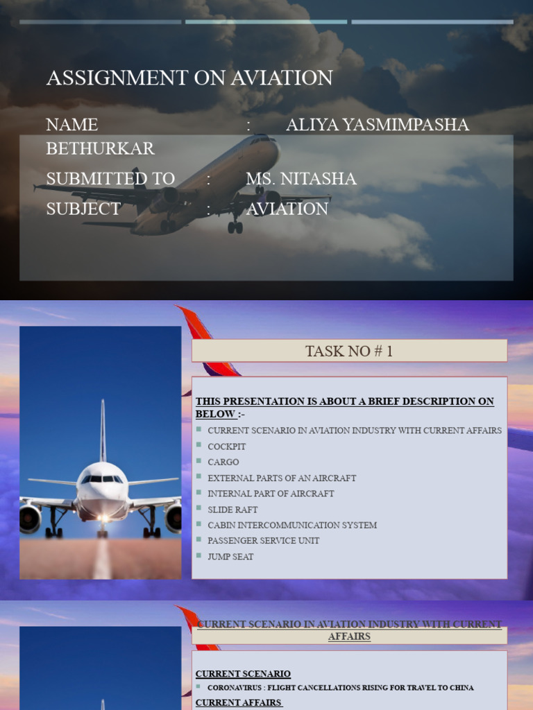 Aliya - Aviation Presentation | PDF | Flap (Aeronautics) | Aviation ...