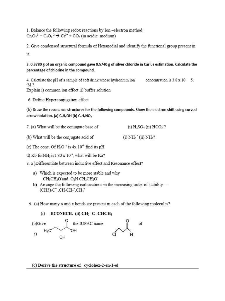 Mportant Questions and Ans | PDF | Acid | Ph