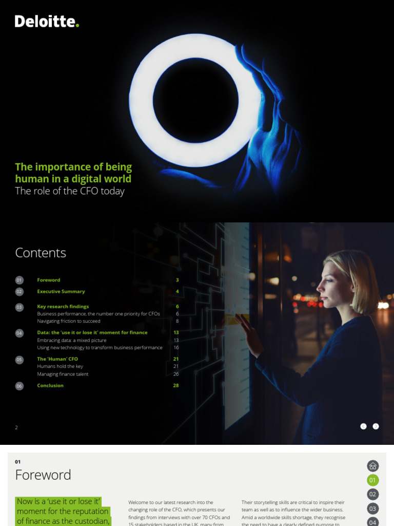 Deloitte Cfo Survey Research | PDF | Chief Financial Officer | Analytics