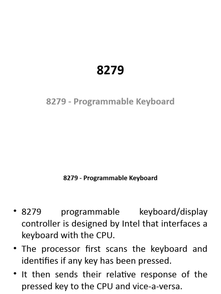8279-Keyboard and Display Interfacing | PDF | Central Processing Unit | Computer Keyboard