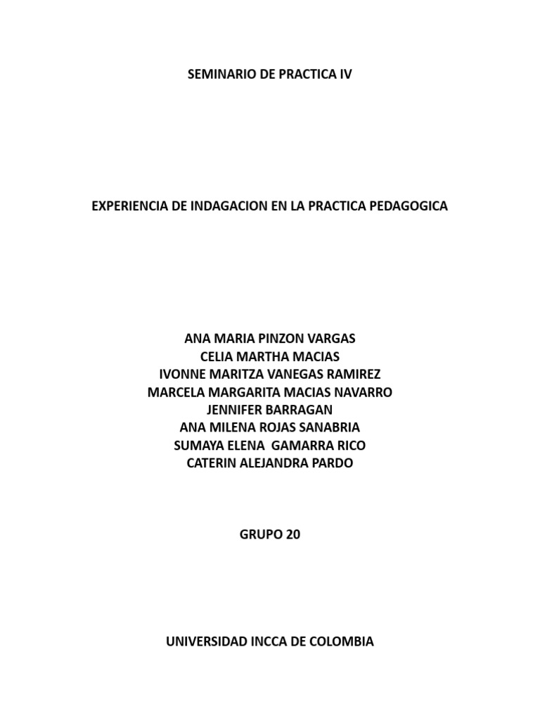 Seminario de Practica Iv | PDF | Sicología | Ciencias del comportamiento