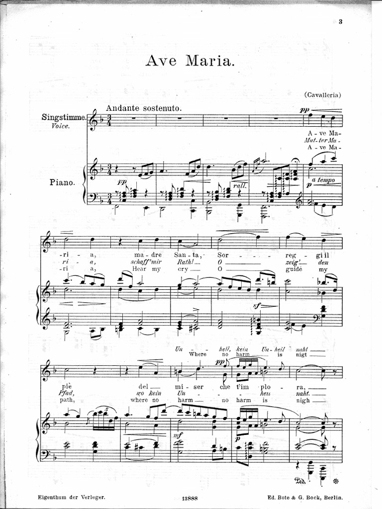 24 Mascagni - Ave - Maria - (Hoch) 3 | PDF