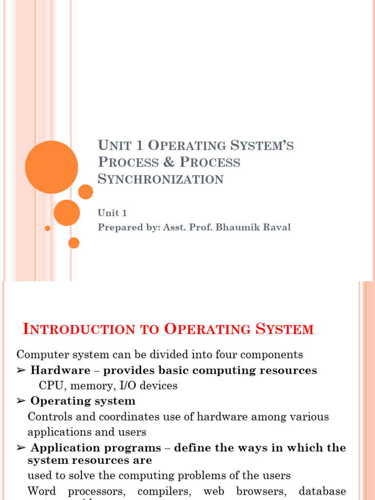 OS Unit1 | PDF | Process (Computing) | Scheduling (Computing)