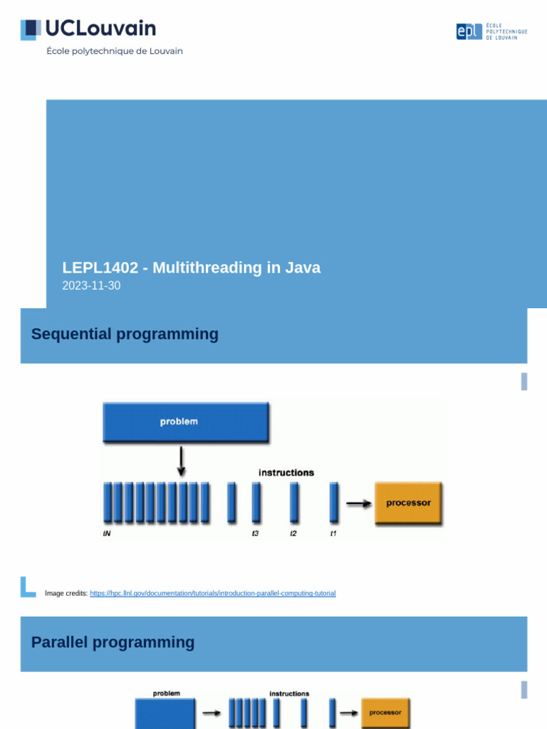Slides Cours9 Multithreading | PDF | Process (Computing) | Thread (Computing)