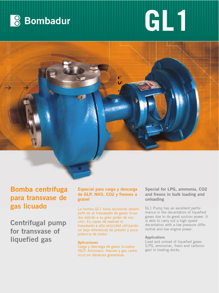 Bomba GL1 para gases licuados | PDF | Mecánica de Medios Continuos ...