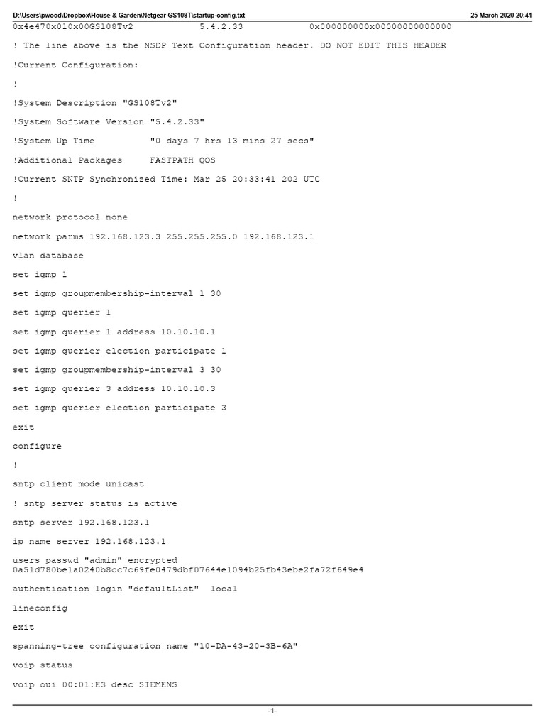 Startup Config | PDF | Voice Over Ip | Data Transmission