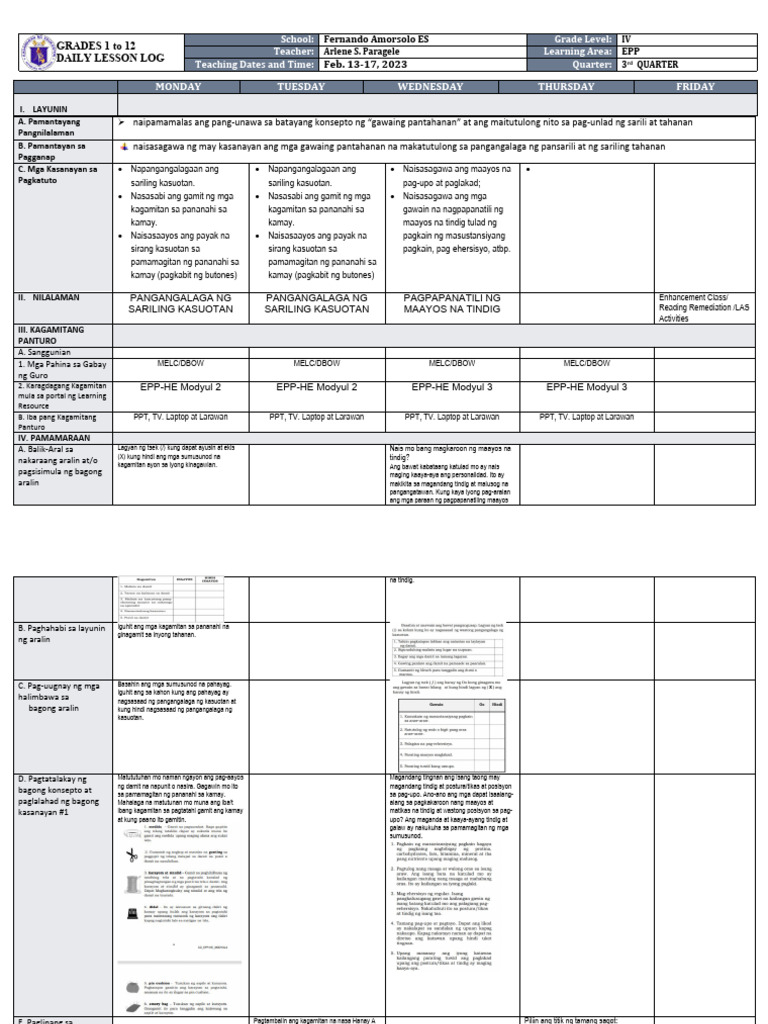 DLL - EPP 4 - Q3 Fe. 13-17,2023 | PDF