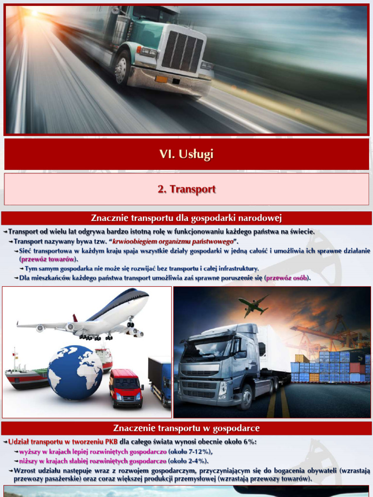 VI. Usługi: 2. Transport | PDF