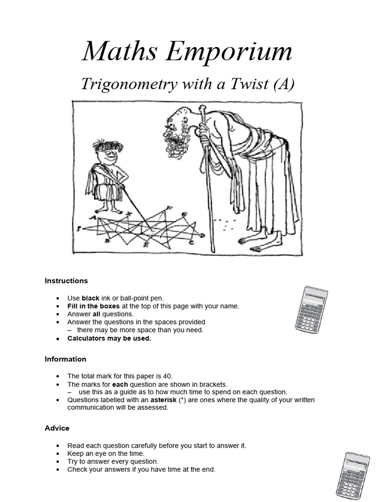 9) C2 Differentiation Questions | PDF | Triangle | Trigonometry