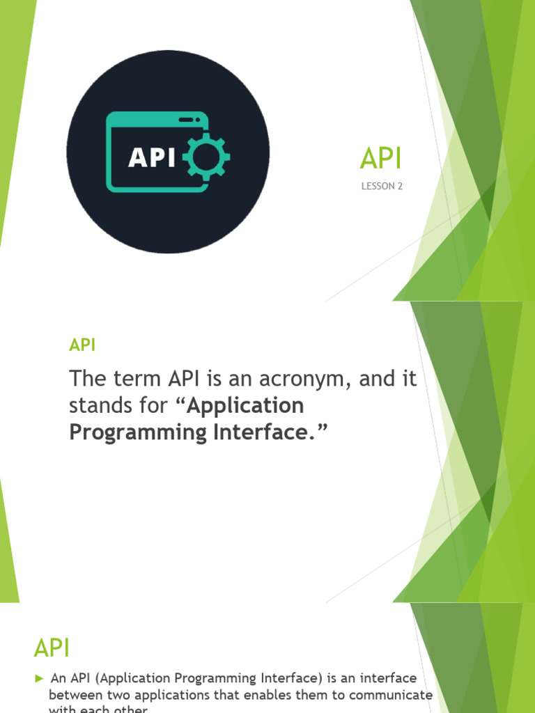 Lesson 2 Api | PDF | Networking | Internet & Web