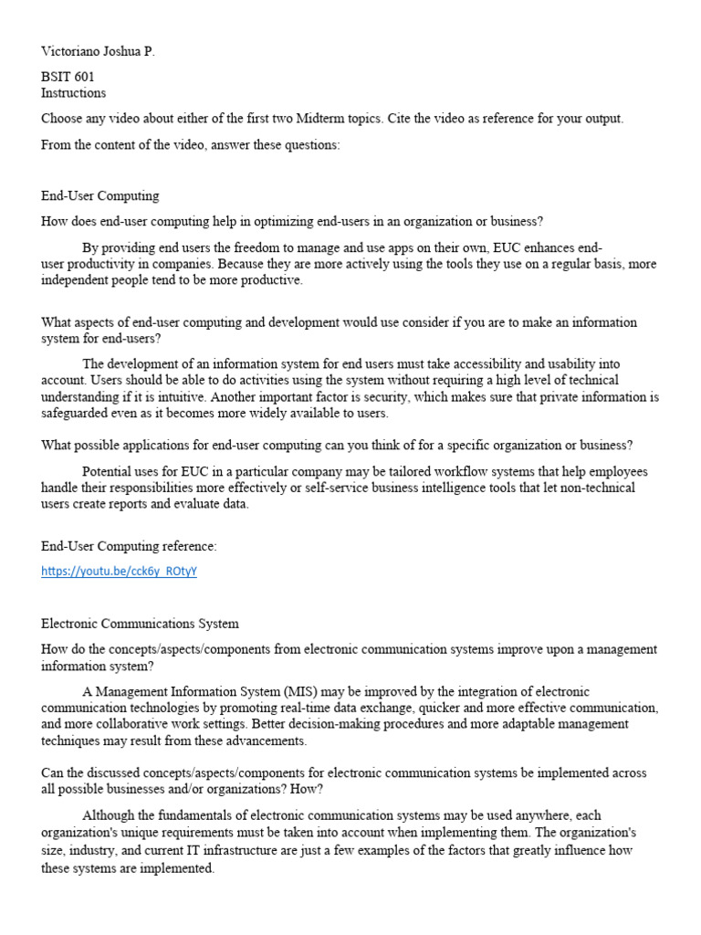 05 eLMS Activity 1 Victoriano Joshua P | PDF | Computing | Communication