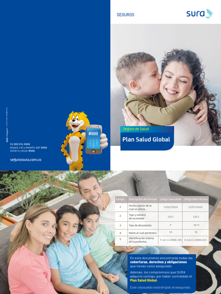 Coberturas del Plan Salud Global SURA | PDF | Póliza de seguros | Hospital