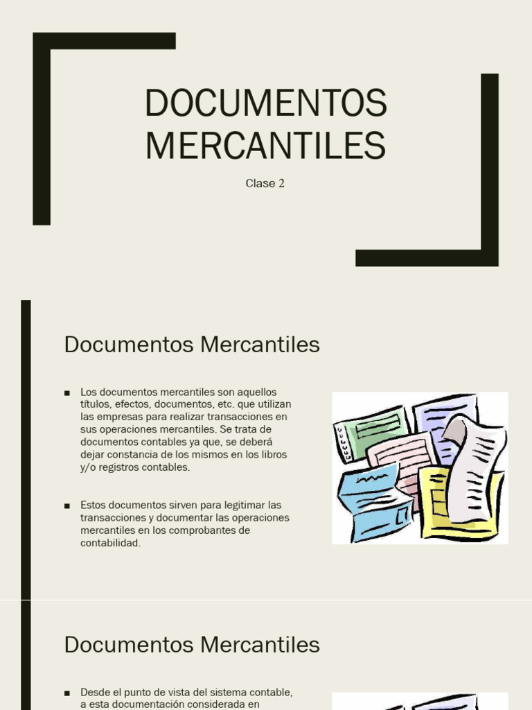 Clase 2 Documentos Mercantiles | PDF | Cheque | Factura