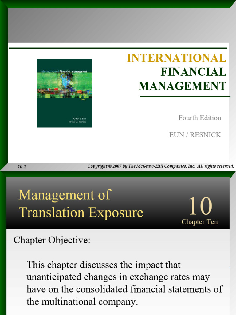 Unit IV Management of Translation Exposure | PDF | Balance Sheet ...