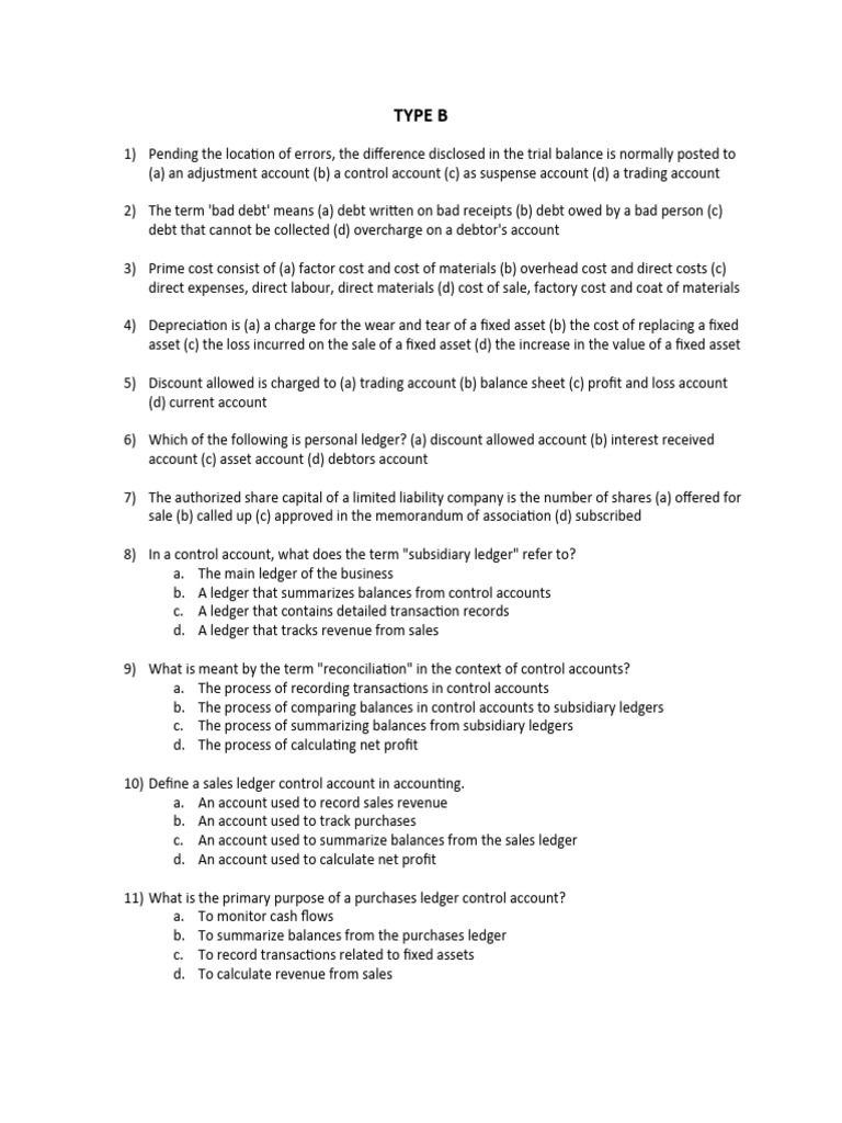 Ss 2 Objective Type B Download Free Pdf Debits And Credits Expense