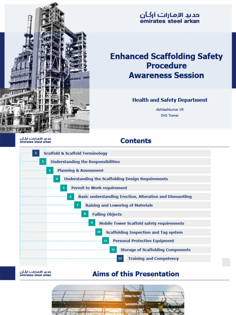 Scaffolding Safety Procedure Awareness Session - Presentation Material ...