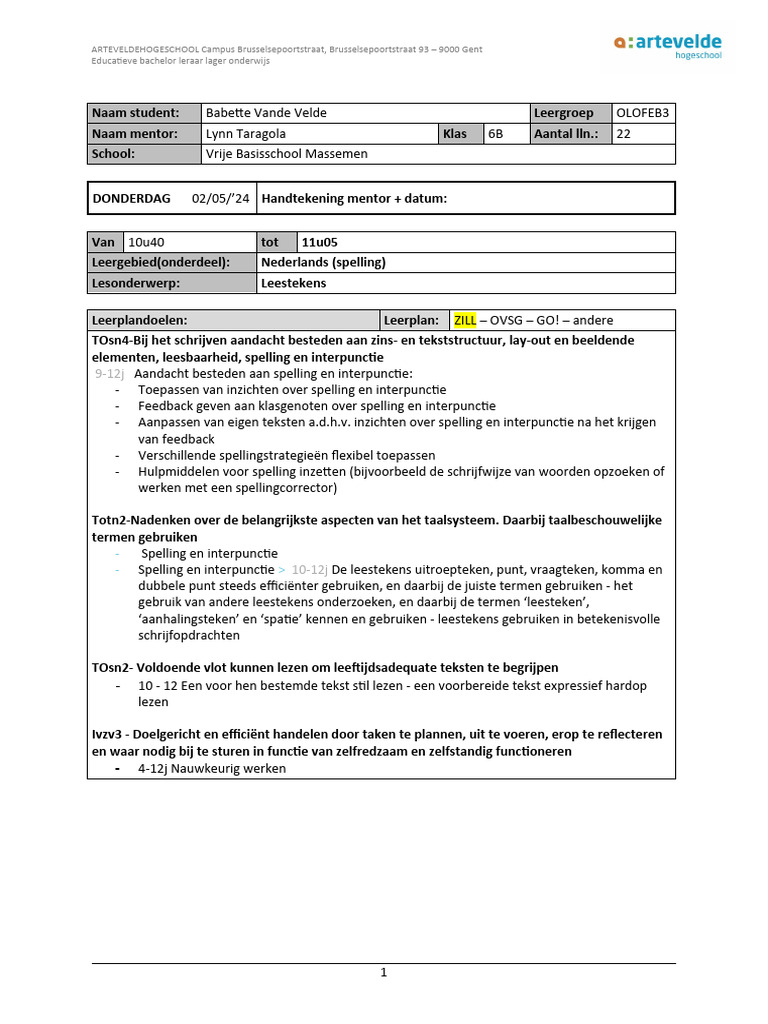 LVB Leestekens | PDF