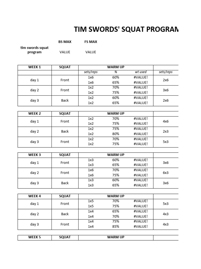 Tim Swords Template | PDF