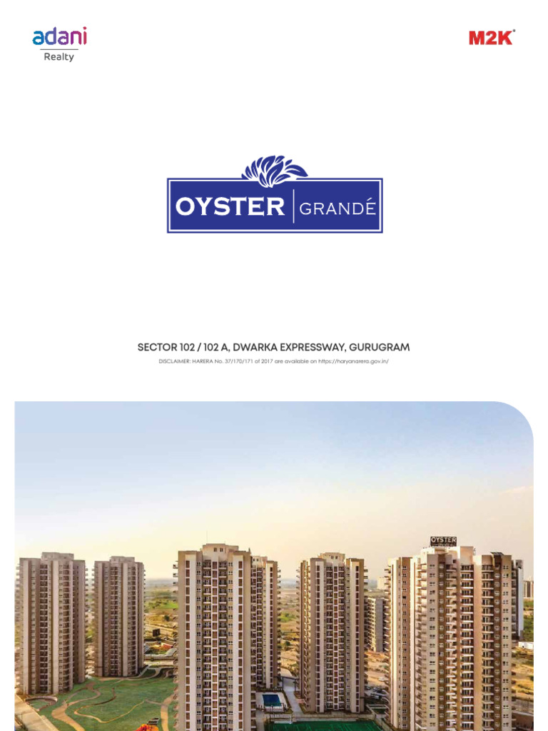 Adani Oyster Grande Sector 102 Overview | PDF | Door | Tile