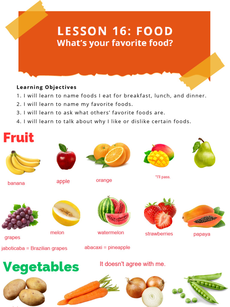 English Connect 1 - Lesson 16 | Download Free PDF | Foods | Food And Drink