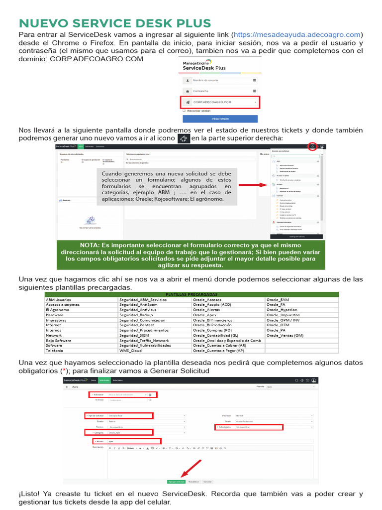 ServiceDesk Plus Web | Descargar gratis PDF | Internet | ciberespacio